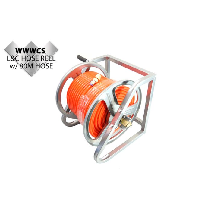 Lift & Carry Hose Reel with 80m 14mm x 10mm(id) Hose - Window Cleaning